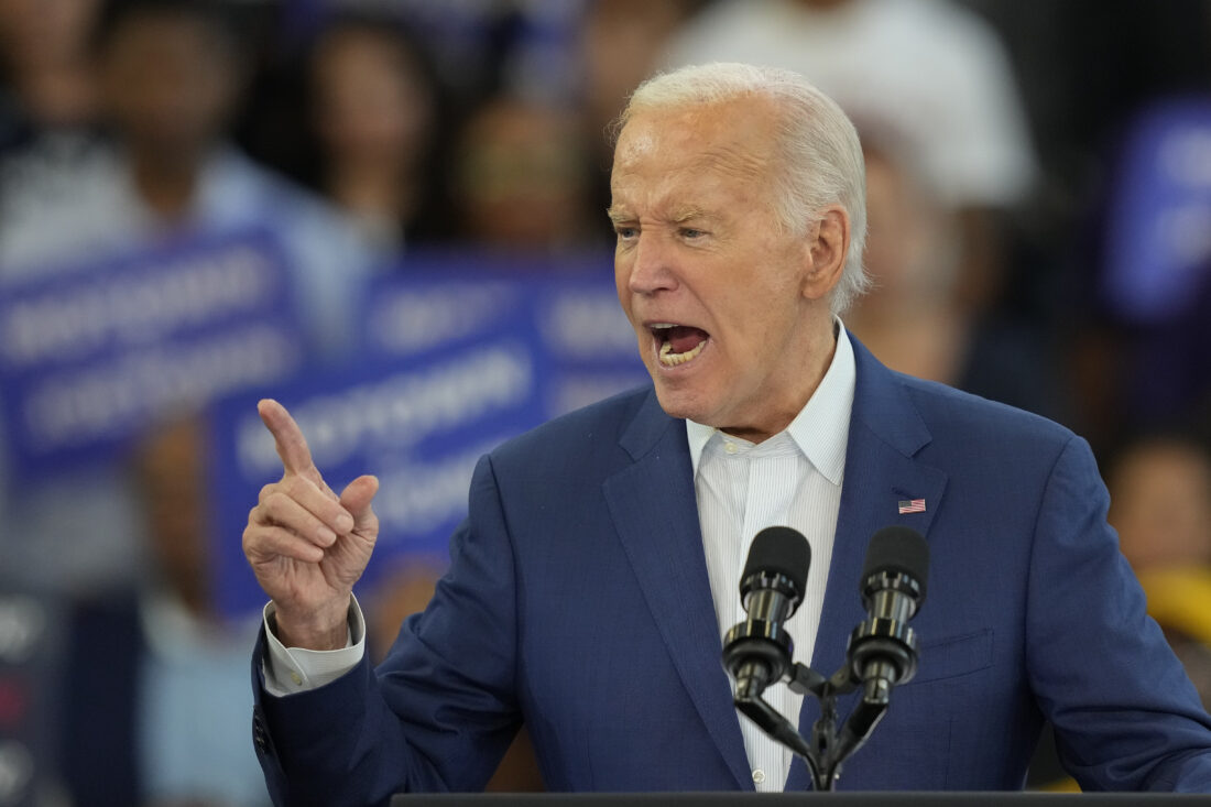 Biden defiantly says he’s ‘not going anywhere’ as he slams Trump ...